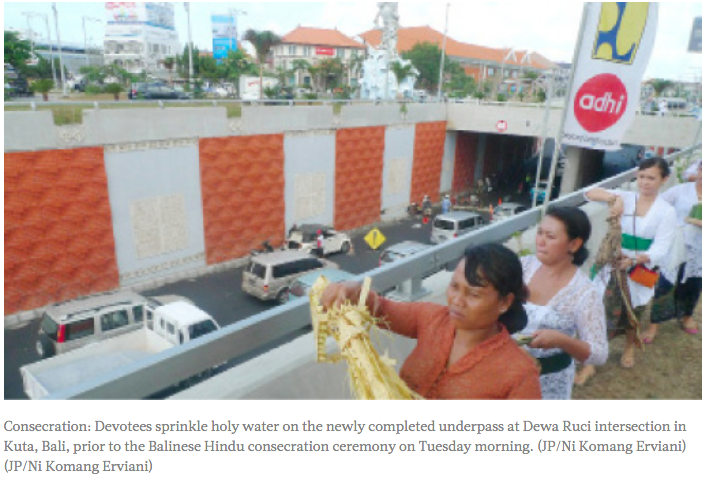 New underpass gets Hindu blessing in Bali – Warna Warni Bali